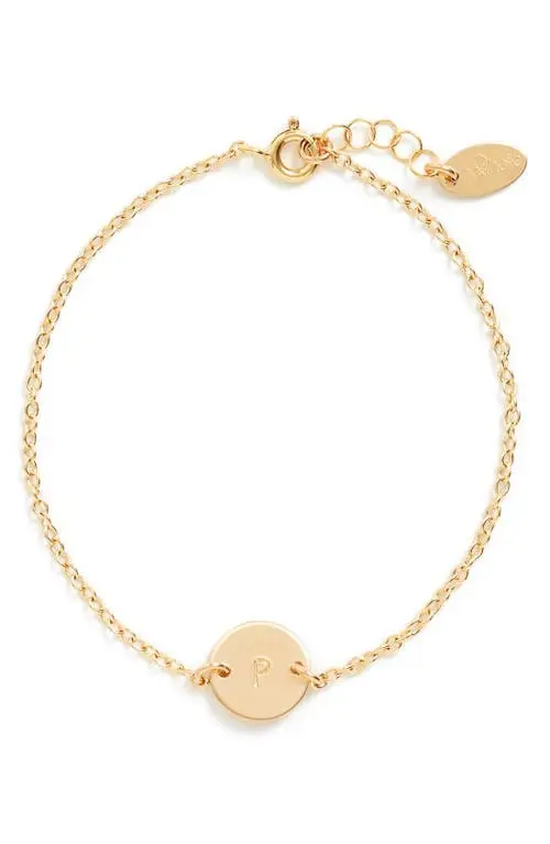 NASHELLE Initial Mini Disc Bracelet - 14k Gold Fill P
