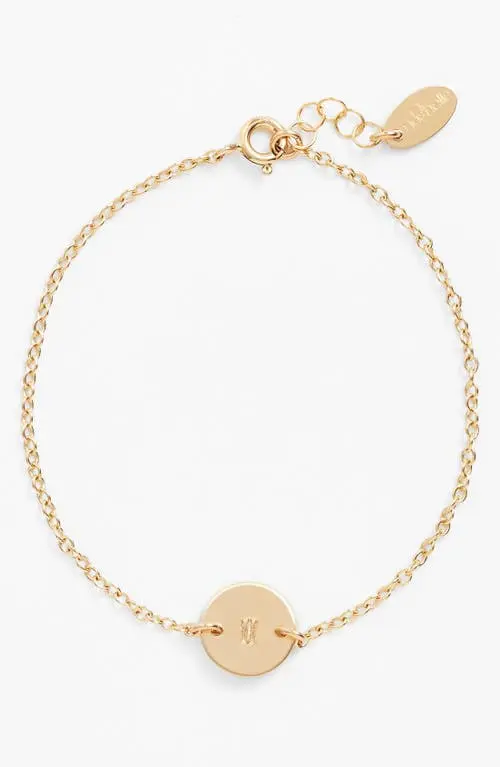 NASHELLE Initial Mini Disc Bracelet - 14k Gold Fill W