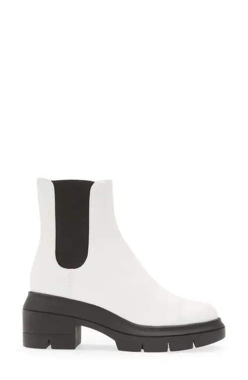 STUART WEITZMAN Norah Chelsea Boot - White.