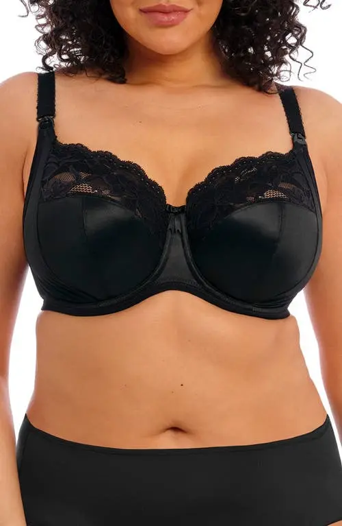 Elomi Molly Full Figure Underwire Nursing Bra - Black