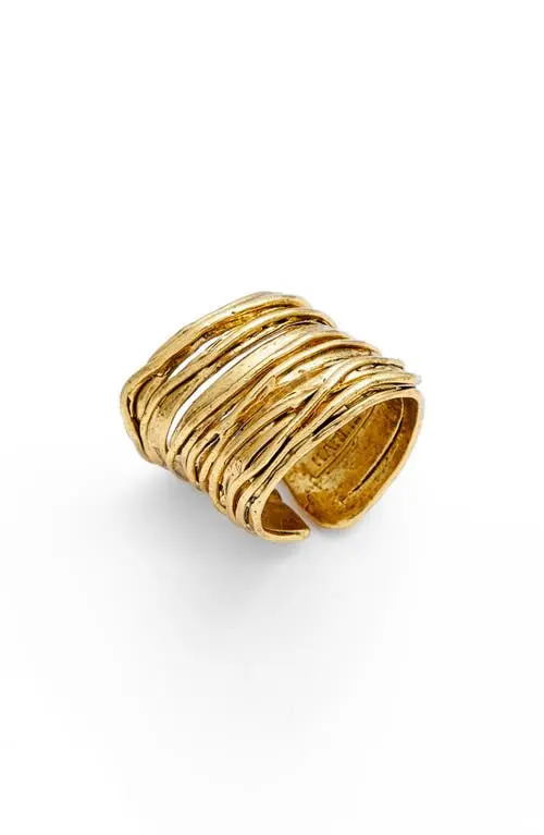 KARINE SULTAN Adjustable Band Ring - Gold