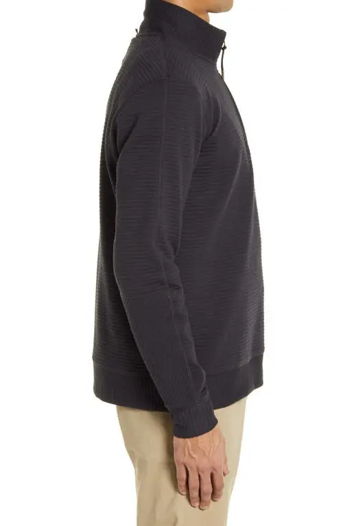 Billy Reid Double Knit Half-zip Pullover - Dark Navy