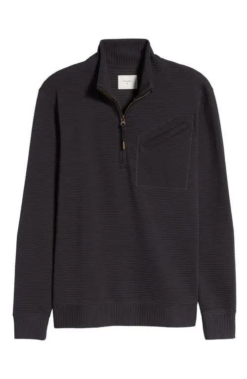 Billy Reid Double Knit Half-zip Pullover - Dark Navy