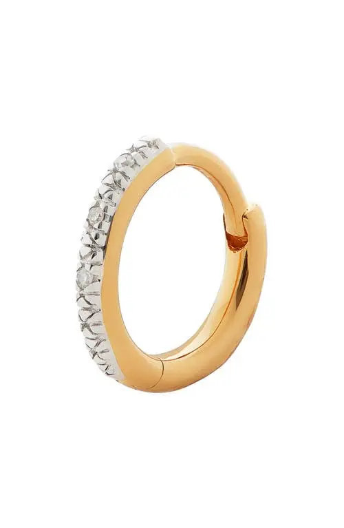 Monica Vinader Riva Mini Diamond Huggie Hoop Earring Gold