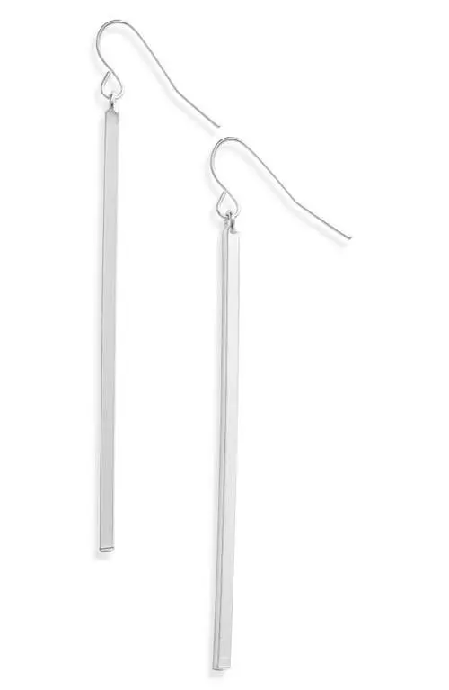 KARINE SULTAN Linear Drop Earrings - Silver