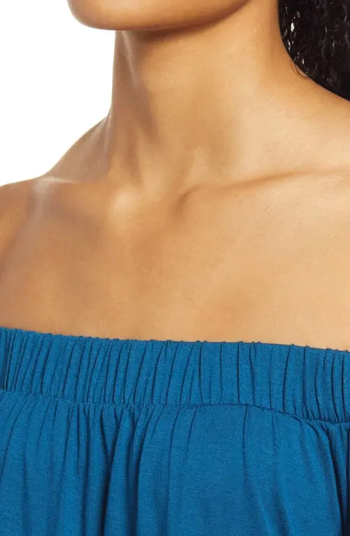 Loveappella Off-the-shoulder Top - Teal