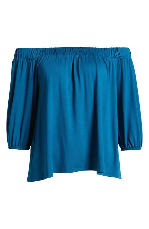 Loveappella Off-the-shoulder Top - Teal