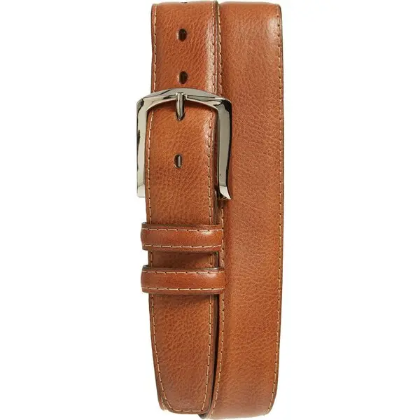 Torino Glazed Leather Belt - Brandy