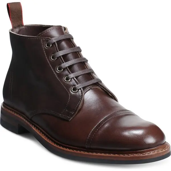 Allen Edmonds Patton Leather Cap-toe Boots - Brown Leather