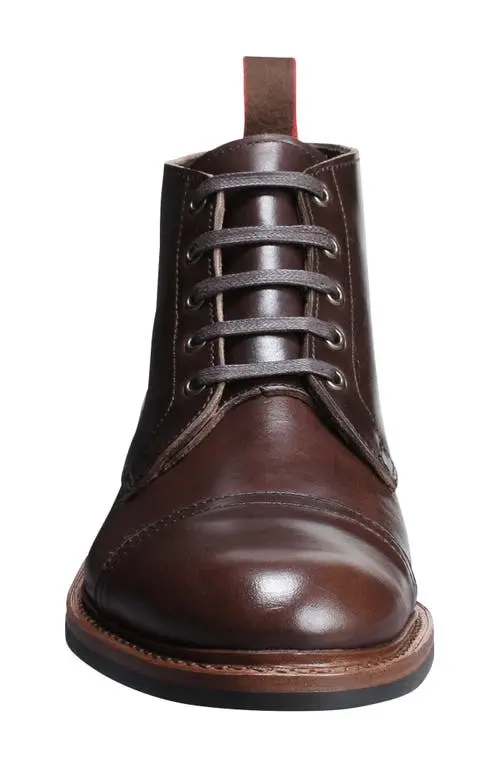Allen Edmonds Patton Leather Cap-toe Boots - Brown Leather