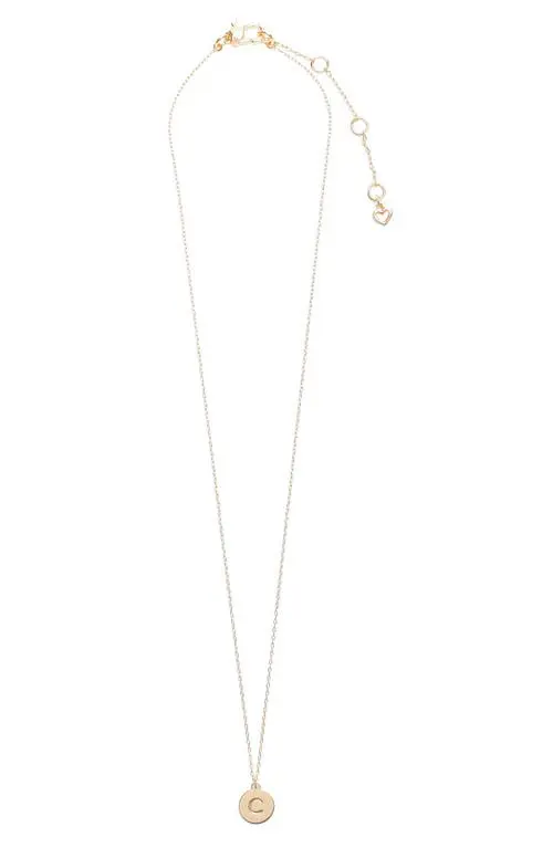 Kate Spade New York Mini Initial Pendant Necklace - Gold - C