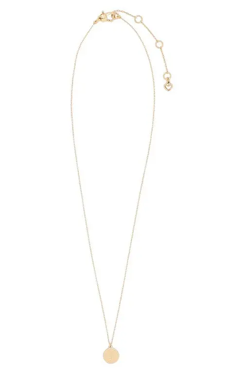 Kate Spade New York Mini Initial Pendant Necklace - Gold - J