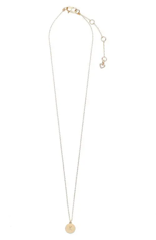 Kate Spade New York Mini Initial Pendant Necklace - Gold - K