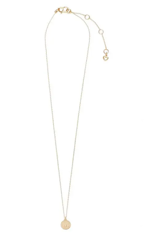 Kate Spade New York Mini Initial Pendant Necklace - Gold - M