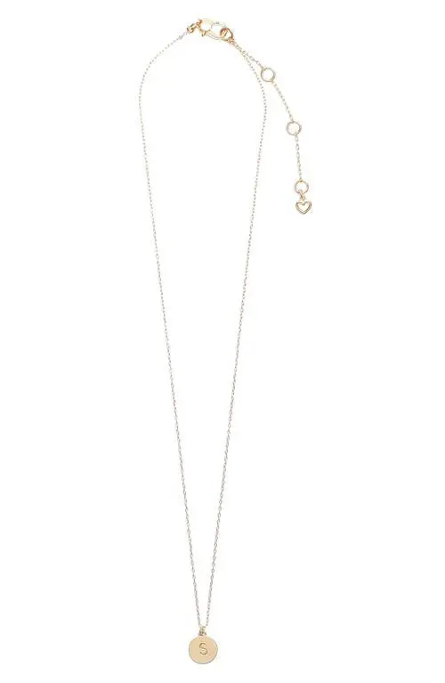 Kate Spade New York Mini Initial Pendant Necklace - Gold - S
