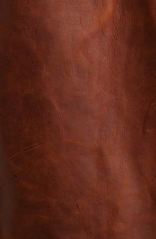 SCHOTT Lightweight Vintage Oil Tanned Cowhide Leather Trucker Jacket - Whiskey