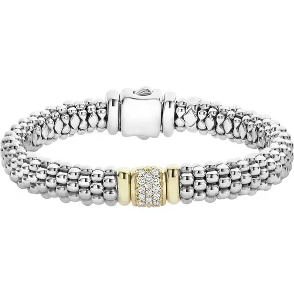 Lagos Caviar & Diamond Bracelet - Sterling Silver/gold