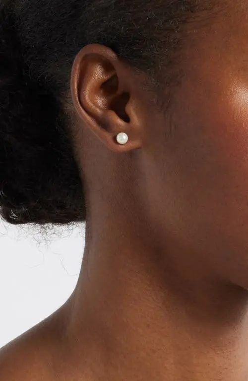 Nordstrom 6mm Faux Pearl & Sterling Silver Stud Earrings