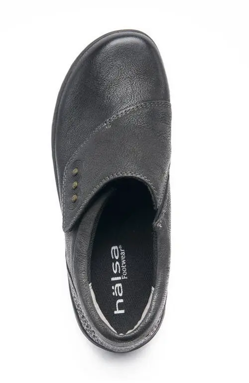 HALSA FOOTWEAR Anna Clog - Black Leather