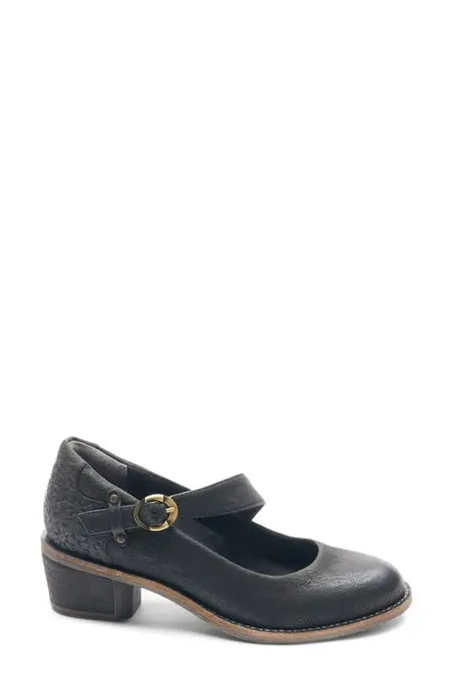 HALSA FOOTWEAR Mia Mary Jane Pump - Black Leather