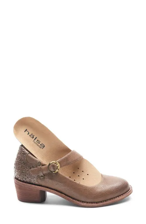 HALSA FOOTWEAR Mia Mary Jane Pump - Taupe