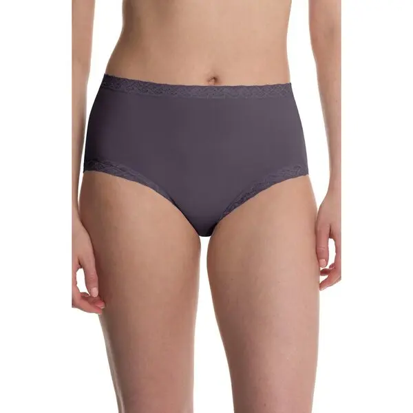 Natori Bliss Stretch Cotton Full Briefs - Greystone