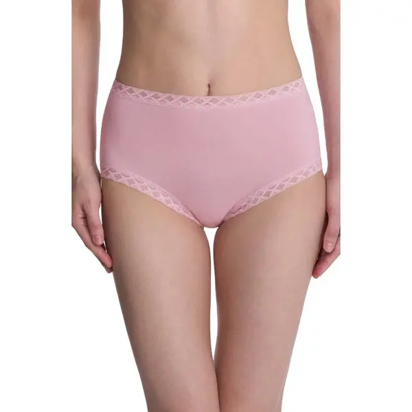Natori Bliss Stretch Cotton Full Briefs - Pink Velvet