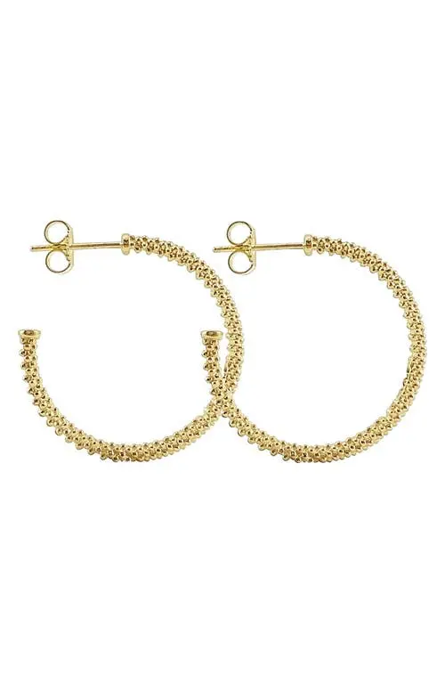 Lagos 18k Caviar Hoop Earrings