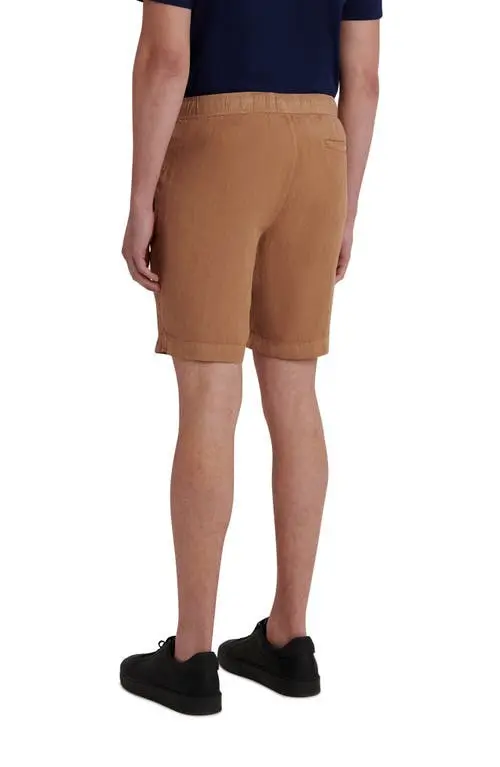 Bugatchi Drawstring Linen Shorts - Caramel