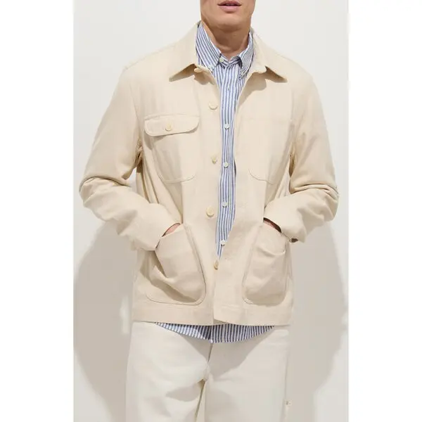 ALEX MILL Garment Dyed Work Jacket - Natural