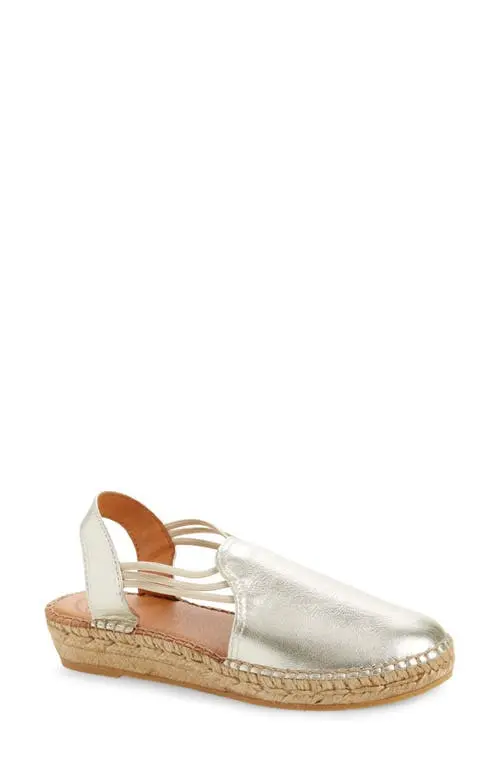 TONI PONS Noelia Espadrille Slingback - Platinum Leather