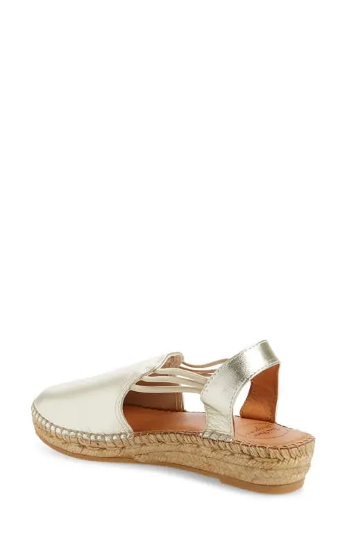 TONI PONS Noelia Espadrille Slingback - Platinum Leather