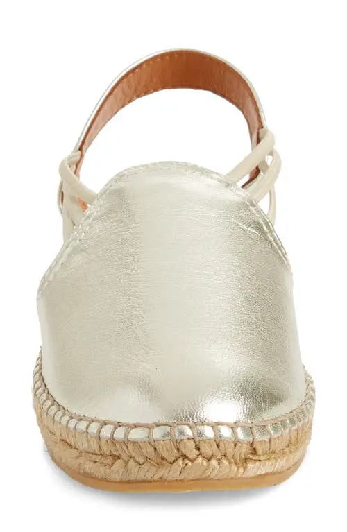 TONI PONS Noelia Espadrille Slingback - Platinum Leather
