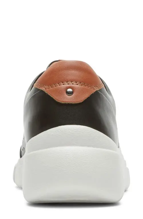 ROCKPORT COBB HILL Juna Perforated Leather Sneaker - Black Leather