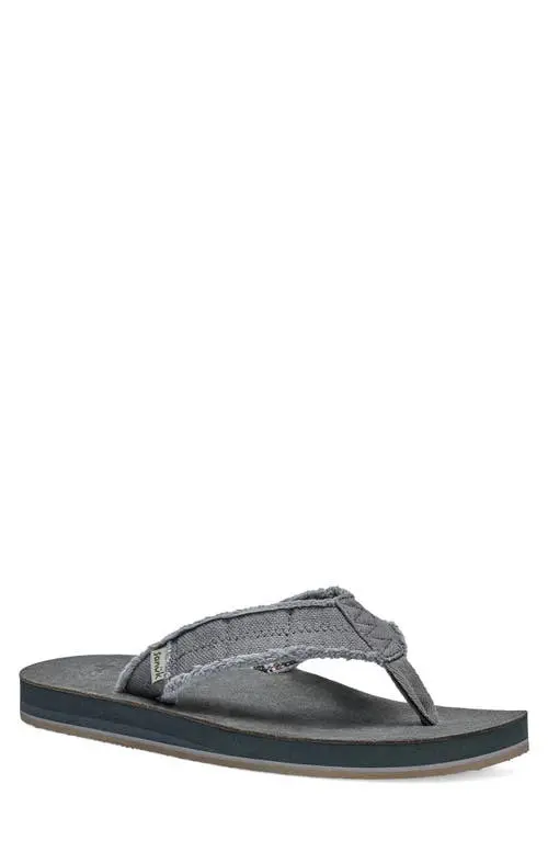 Sanuk Fraid Not Flip Flops - Charcoal