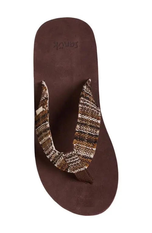 Sanuk Fraid Not Flip Flops - Seed Blanket