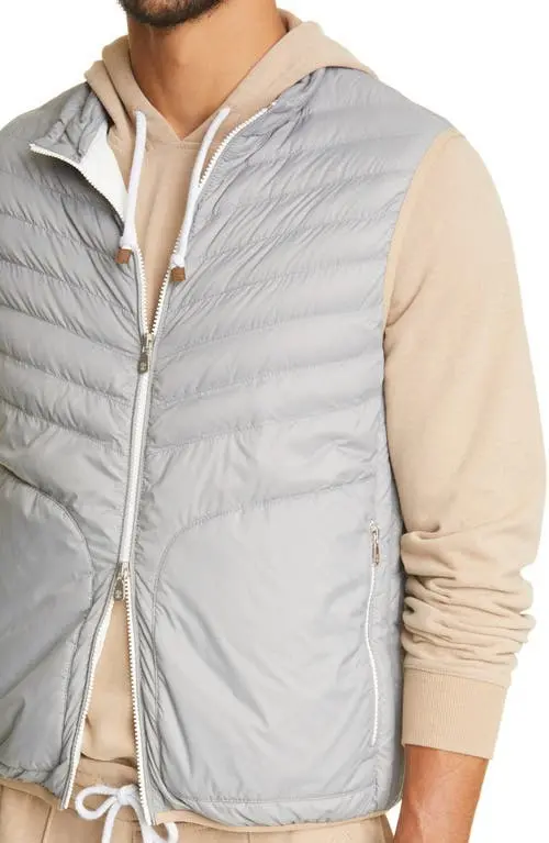 Brunello Cucinelli Quilted Down Vest - Grey