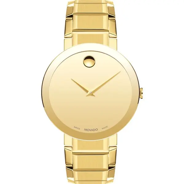 Movado Sapphire Bracelet Watch - Gold Mirror