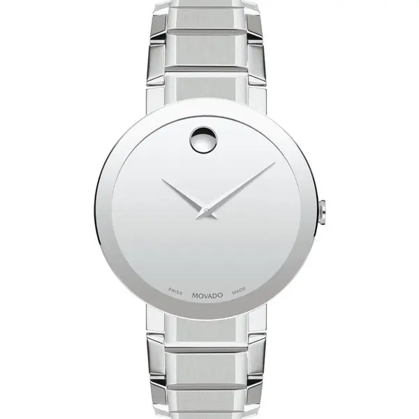 Movado Sapphire Bracelet Watch - Silver