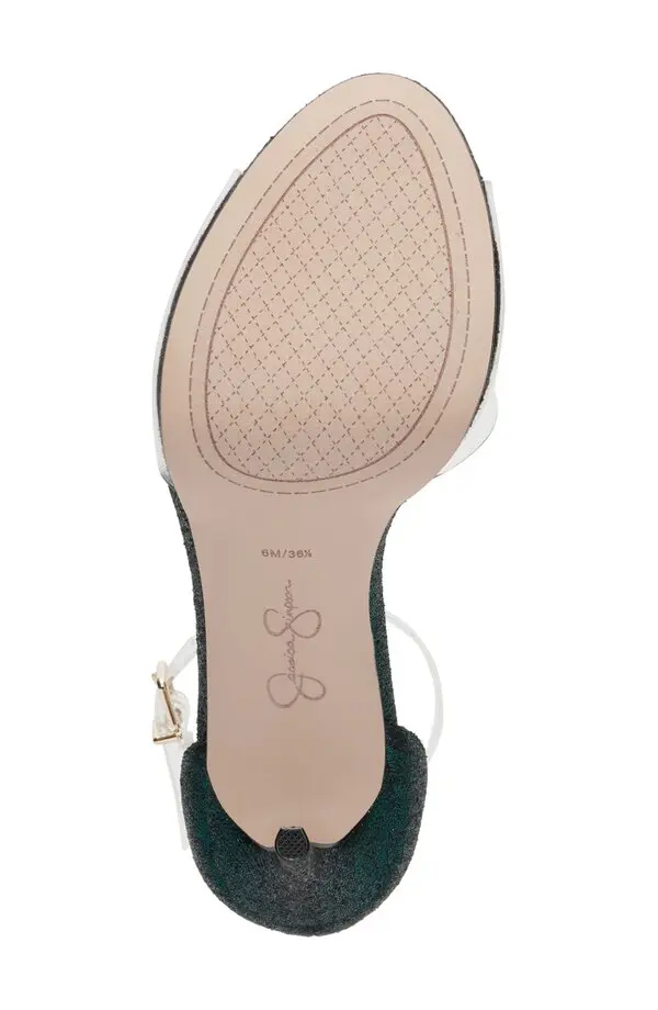 Jessica Simpson Ankle Strap Sandal - Clear/ Emerald
