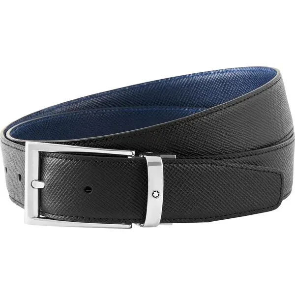 Montblanc Reversible Saffiano Leather Belt - Black