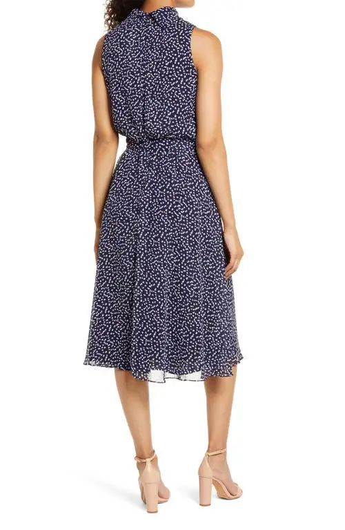 HARPER ROSE Confetti Print Blouson Midi Dress