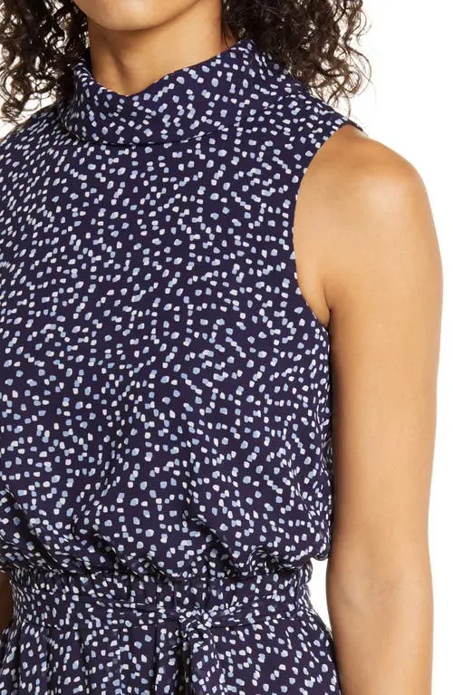 HARPER ROSE Confetti Print Blouson Midi Dress