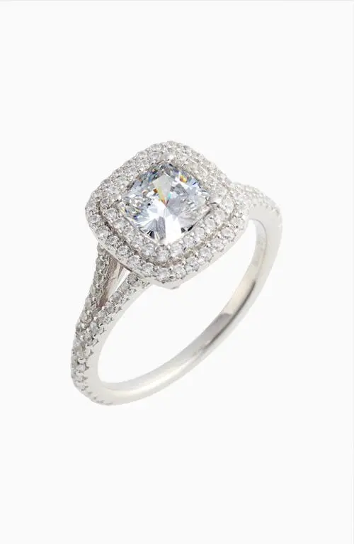 Lafonn Double Halo Simulated Diamond Ring - Silver