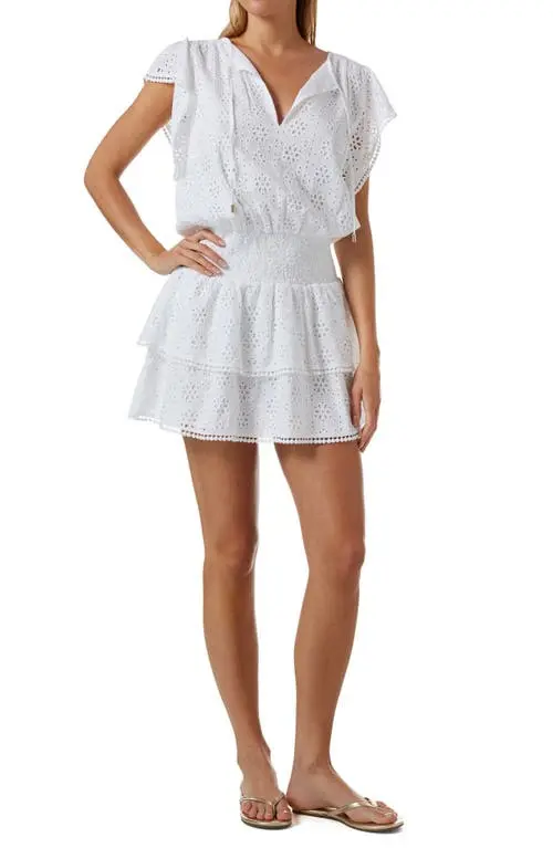 Melissa Odabash Keri Cover-up Mini Dress - White
