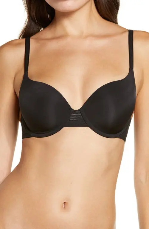 Le Mystère Second Skin Back Smoother Underwire T-shirt Bra - Black