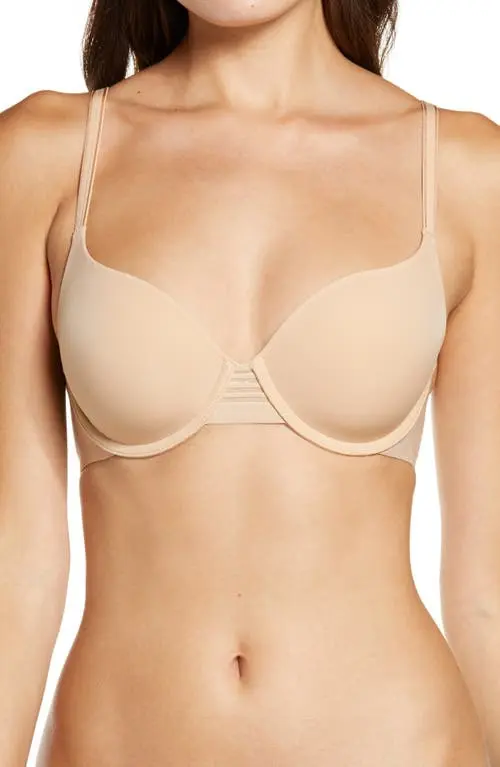 Le Mystère Second Skin Back Smoother Underwire T-shirt Bra - Natural