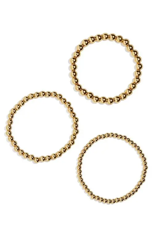 Baublebar Pisa Set Of 3 Stretch Bracelets - Gold
