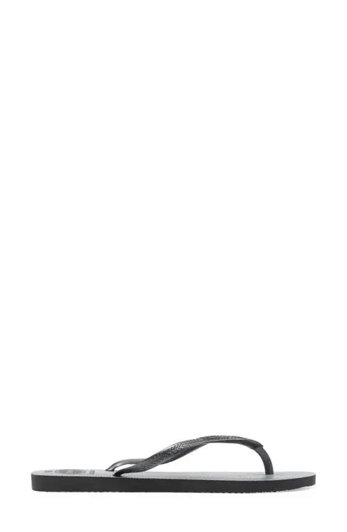 Havaianas Ombré Slim Gloss Flip Flop - Black/black