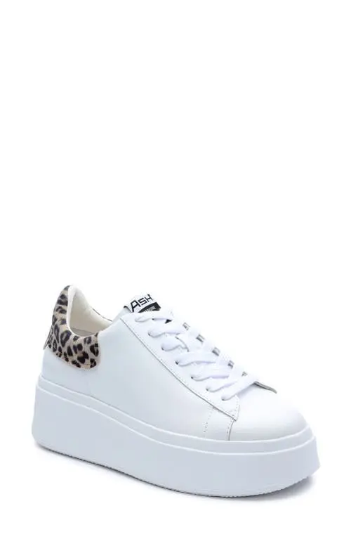 Ash Moby Platform Sneakers - White/ Black-tan